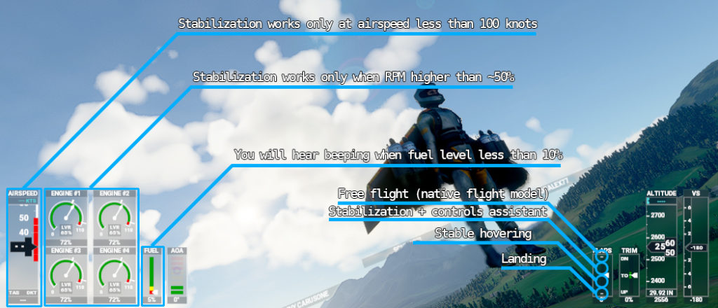 Jetpack JW1 - TouchingCloud - Microsoft Flight Simulator!