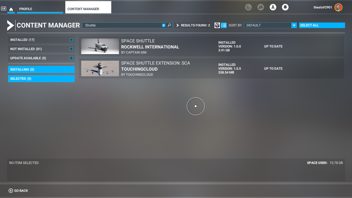Space Shuttle Extension SCA TouchingCloud Microsoft Flight Simulator 
